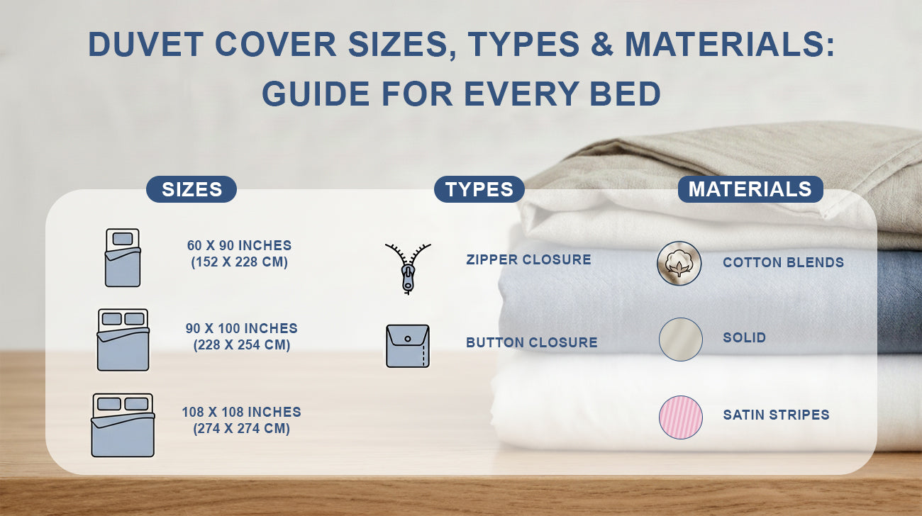 Duvet Cover Sizes, Types & Materials: Guide for Every Bed – Weave & Decor